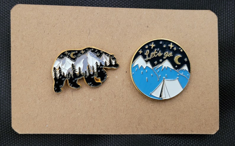 Hiking and Outdoors Enamel Pins, Nature and Camping Pins - Etsy