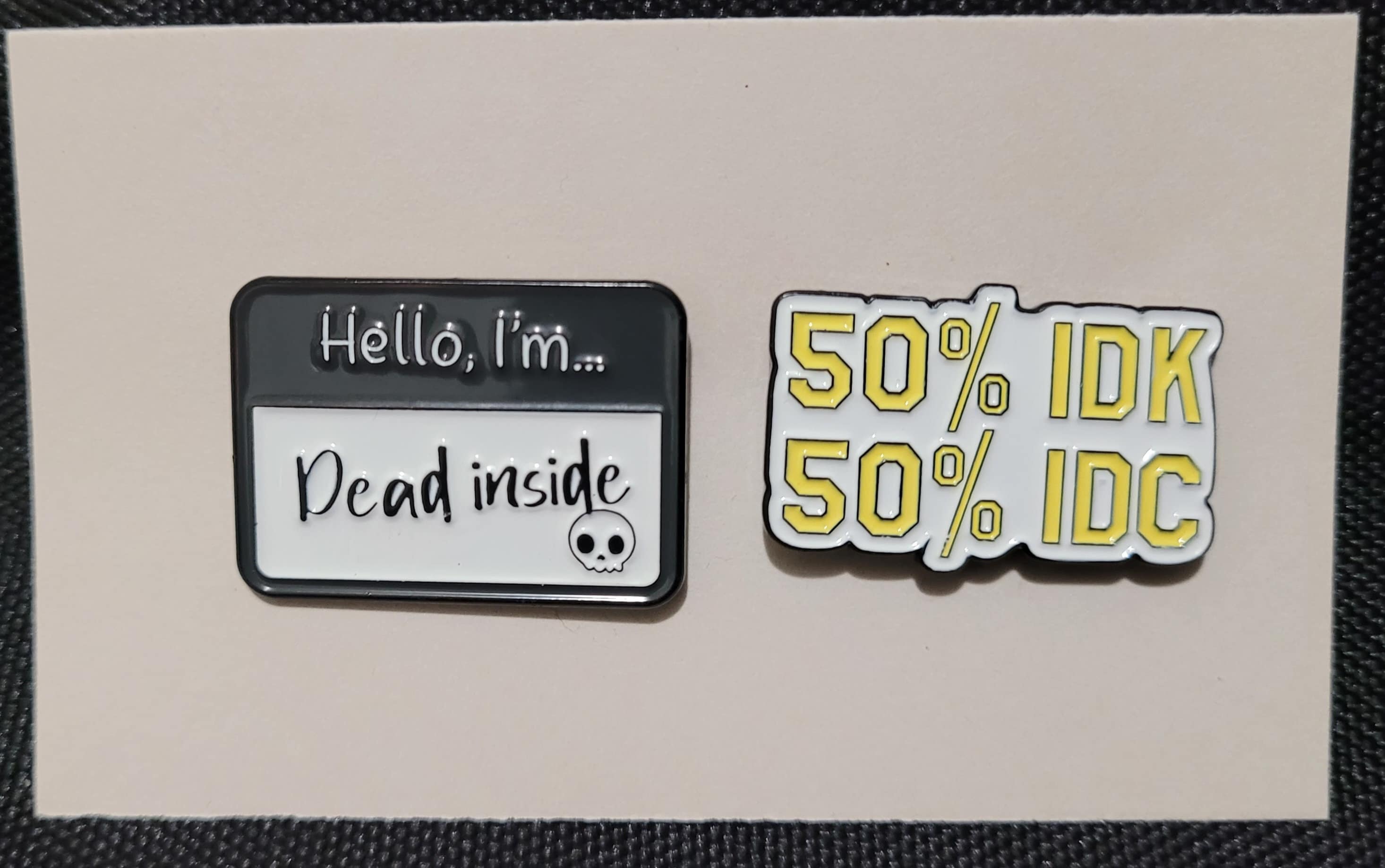 Funny Enamel Pin Sets - Social Anxiety, Awkward, Introvert, Name Tags ...