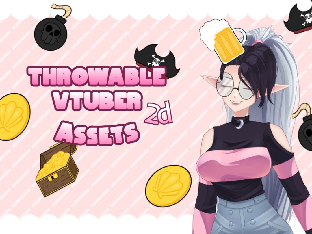 Throwable Vtuber Assets | Pirate Set - Etsy