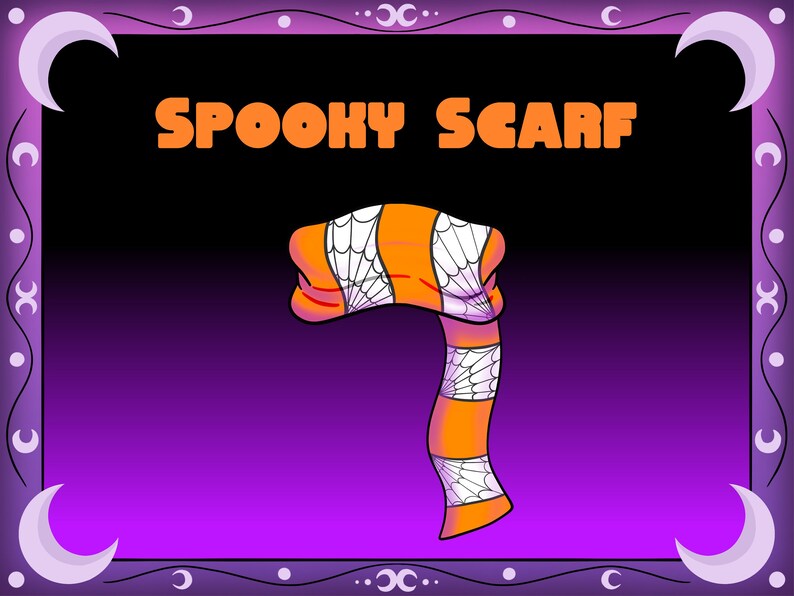 Vtuber Pngtuber Halloween Scarf - Etsy