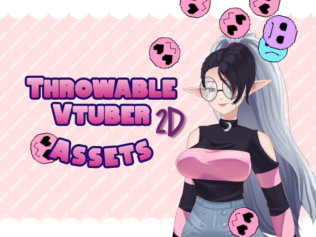 Throwable Vtuber Assets | Pixel Faces - Etsy