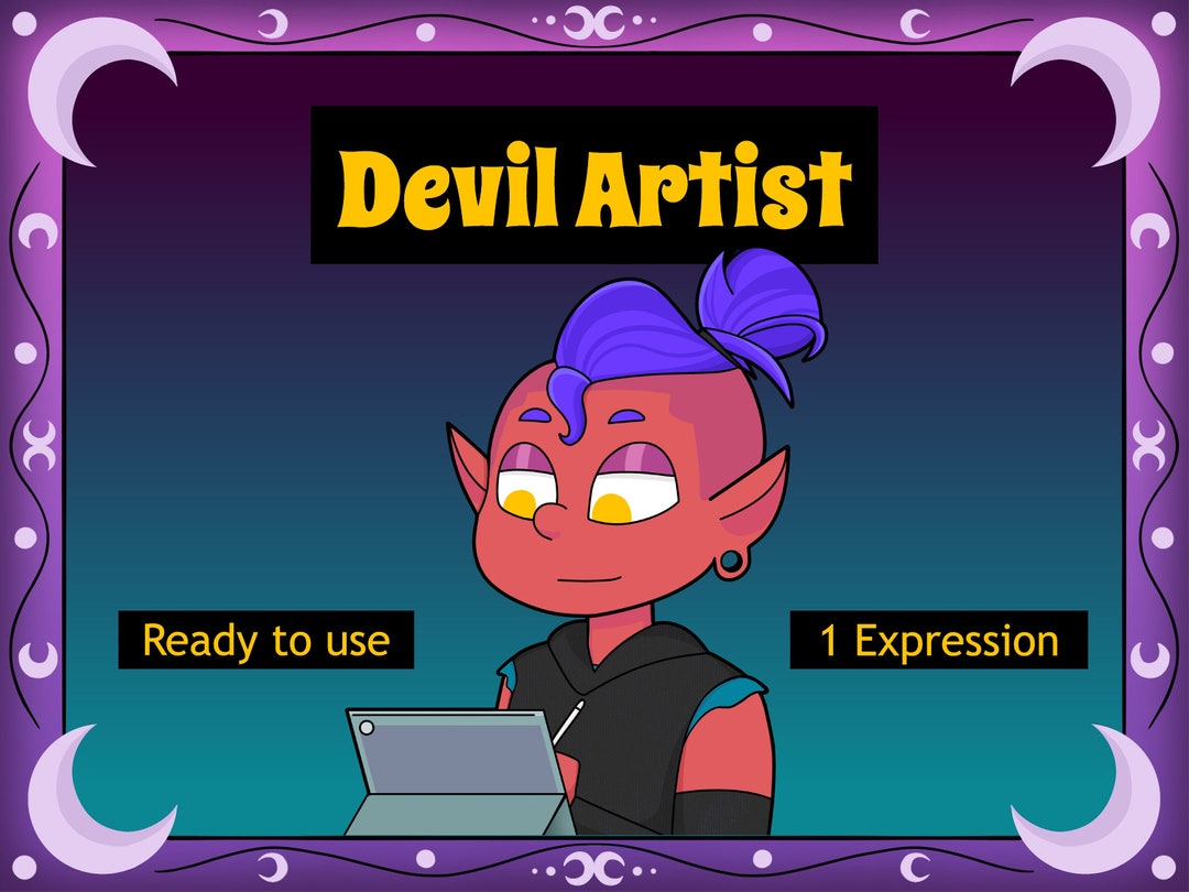 Devil Artist | Pngtuber - Etsy