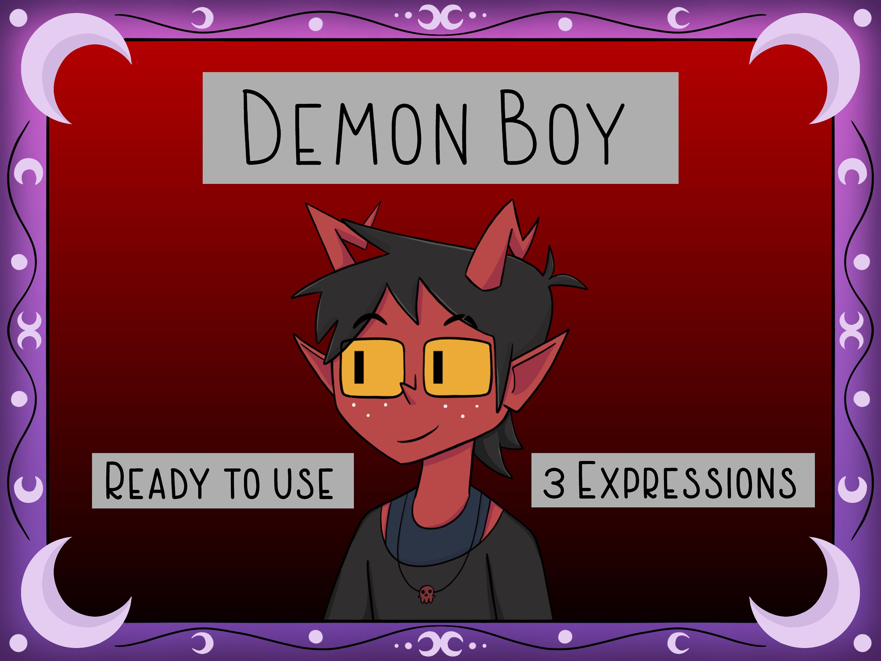 Demon Boy | Pngtuber - Etsy