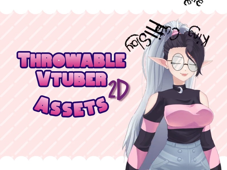 Throwable Vtuber Assets Pixel Words - Etsy