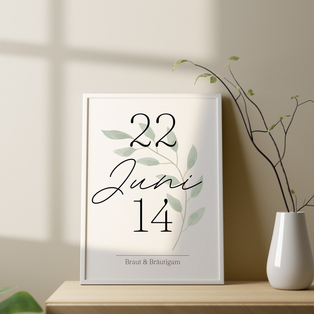 Personalized Poster With Name and Date, Wedding Gift, Couple Poster ...