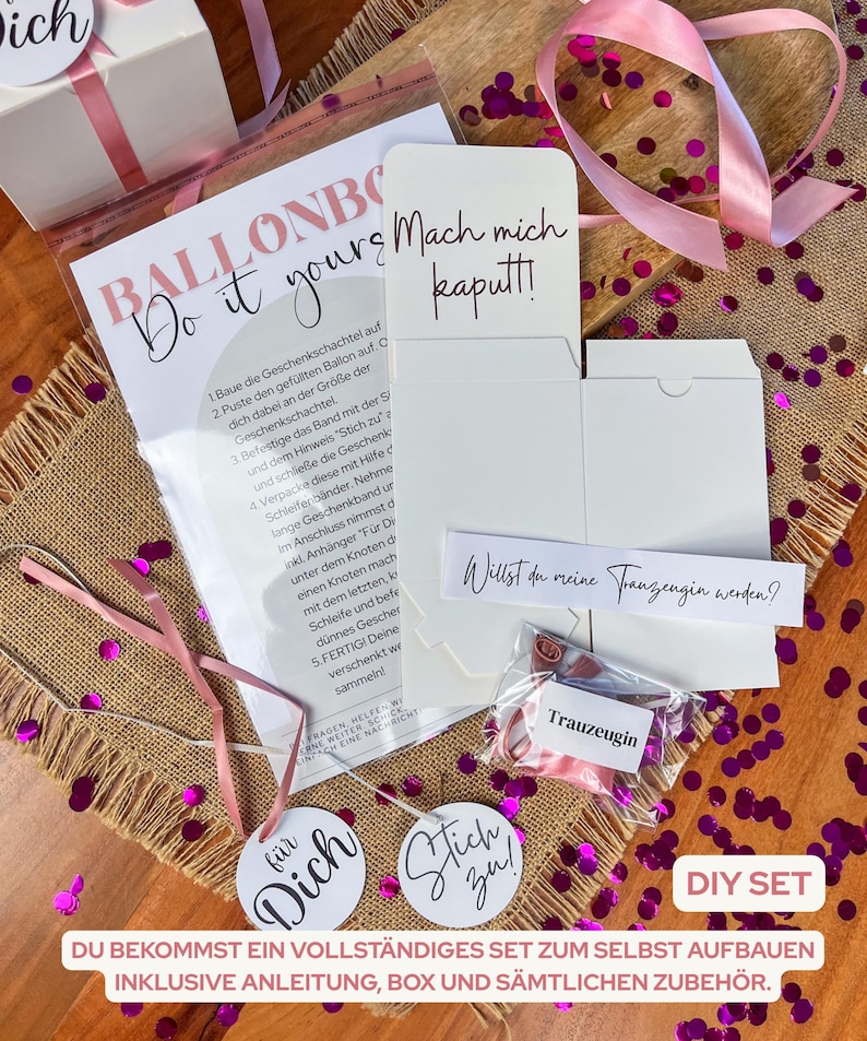 Maid of Honor Ask Gift Box With Balloon and Message - Will You Be My ...