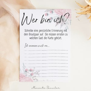 Wer bin ich? Spiel für Hochzeit, lustiges Hochzeitsspiel Partyspiel ...