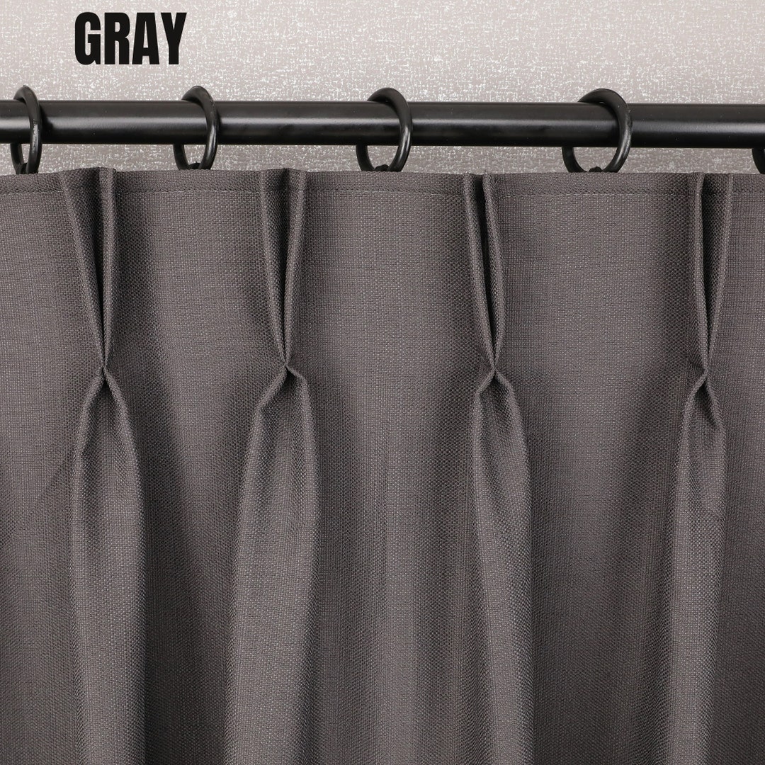 Double French Pleated Linen Curtains for Living Room & - Etsy