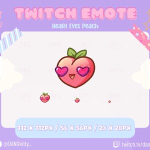 Peach Twitch Emote | Cute Peach Twitch Emote for Streamer Youtube and ...