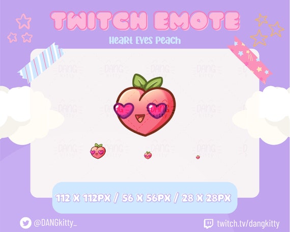 Peach Twitch Emote Cute Peach Twitch Emote for Streamer - Etsy