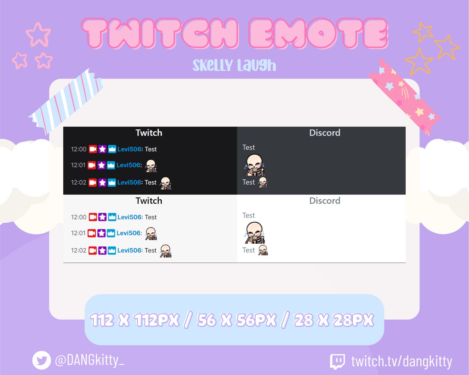 Skeleton Twitch Emote Pack | Cute Skeleton Twitch Emote for Youtube and ...