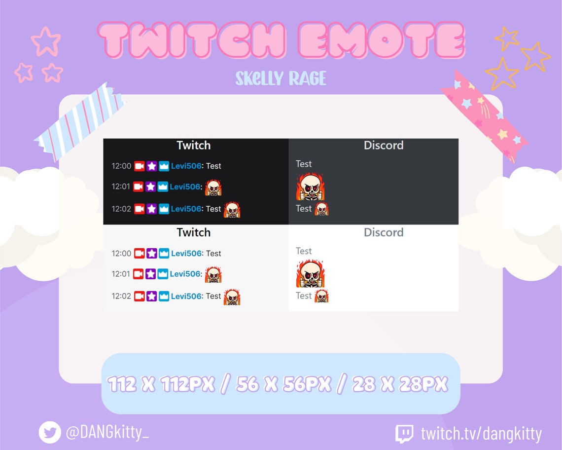 Skeleton Twitch Emote | Cute Halloween Twitch Emote for Streamer ...