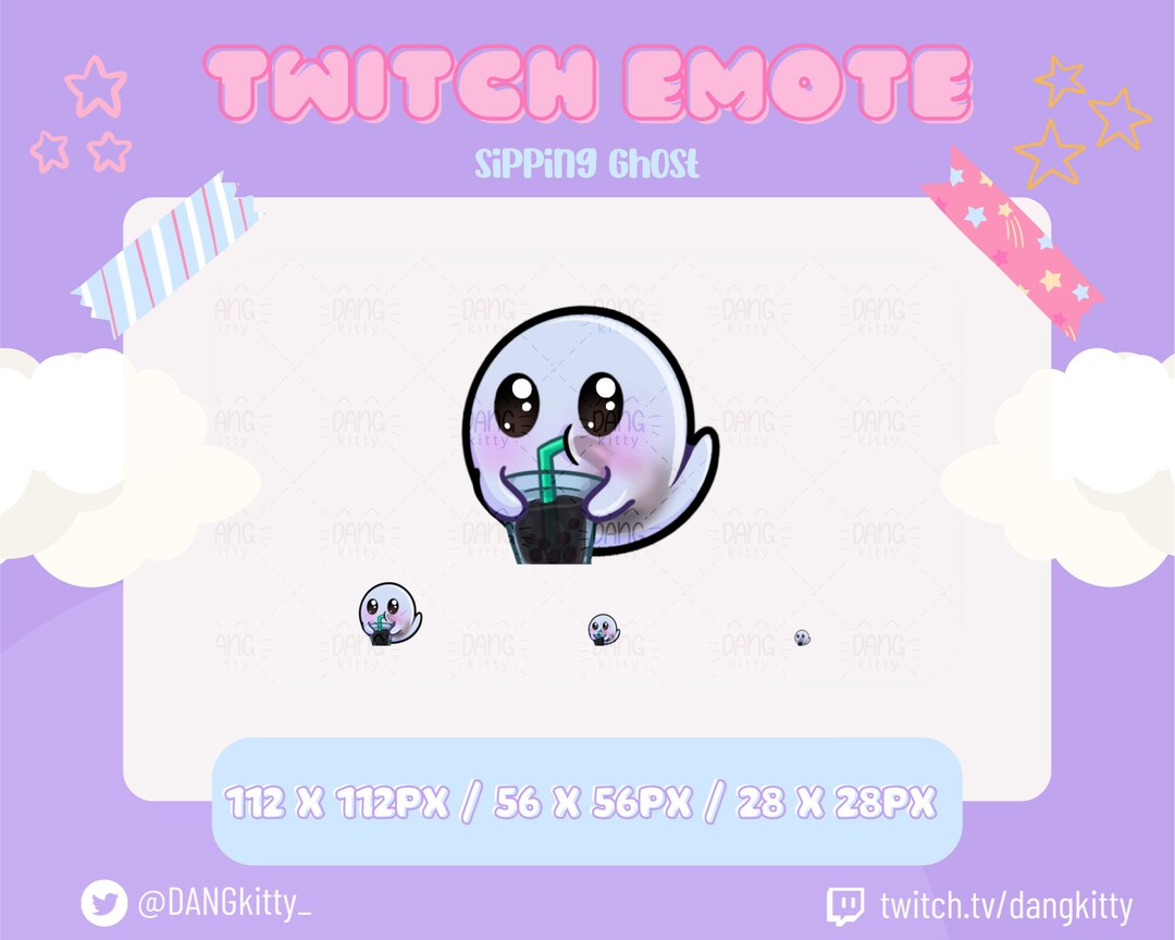Ghost Twitch Emote | Cute Halloween Twitch Emote for Streamer Youtube ...