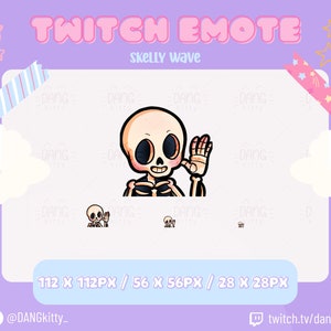 Skeleton Twitch Emote | Cute Halloween Twitch Emote for Streamer ...
