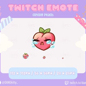 Peach Twitch Emote | Cute Peach Twitch Emote for Streamer Youtube and ...
