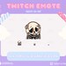 Skeleton Twitch Emote | Cute Halloween Twitch Emote for Streamer ...