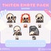 Skeleton Twitch Emote Pack | Cute Skeleton Twitch Emote for Youtube and ...