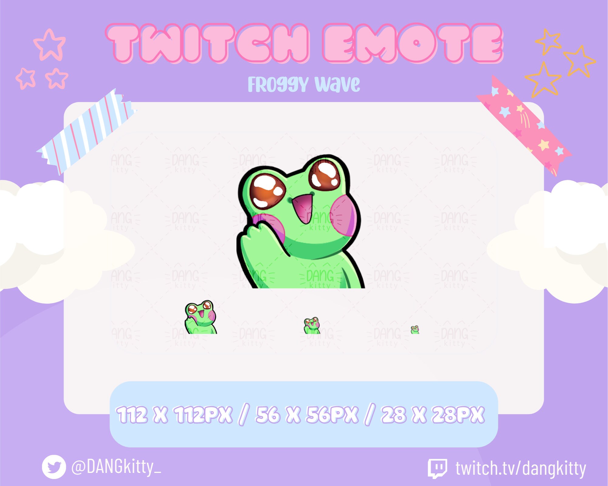 Frog Twitch Emote | Cute Frog Twitch Emote for Streamer Youtube and ...