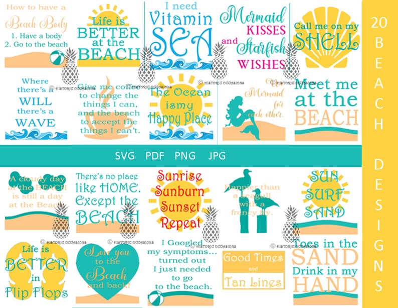 20 Printable Beach Designs - Etsy