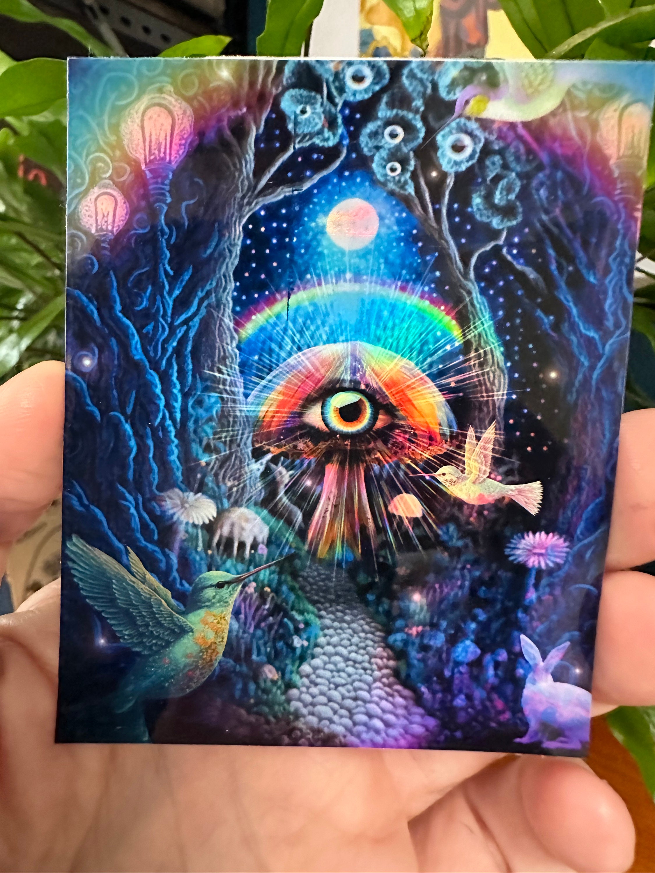 Wonderland Holographic Sticker Psychedelic Art Visionary Art - Etsy