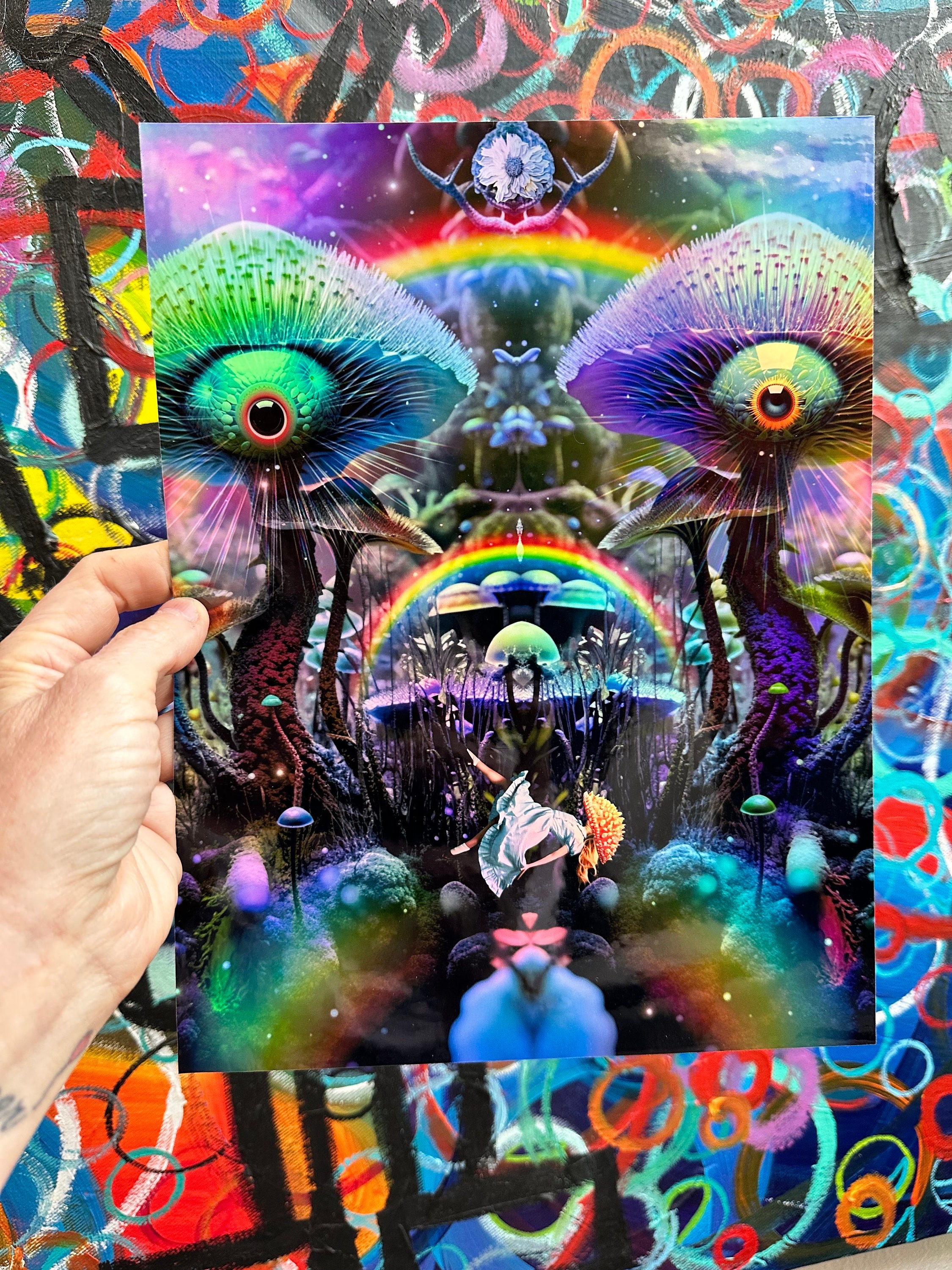 The Subtle Art of Falling Gracefully, Art Print, Trippy Psychedelic Art ...