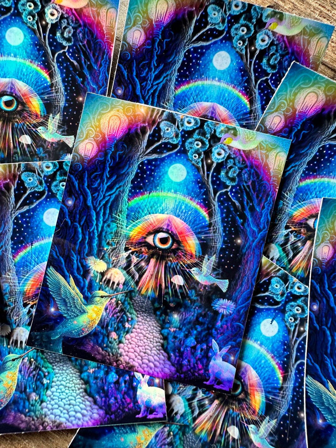 Wonderland Holographic Sticker Psychedelic Art Visionary Art - Etsy