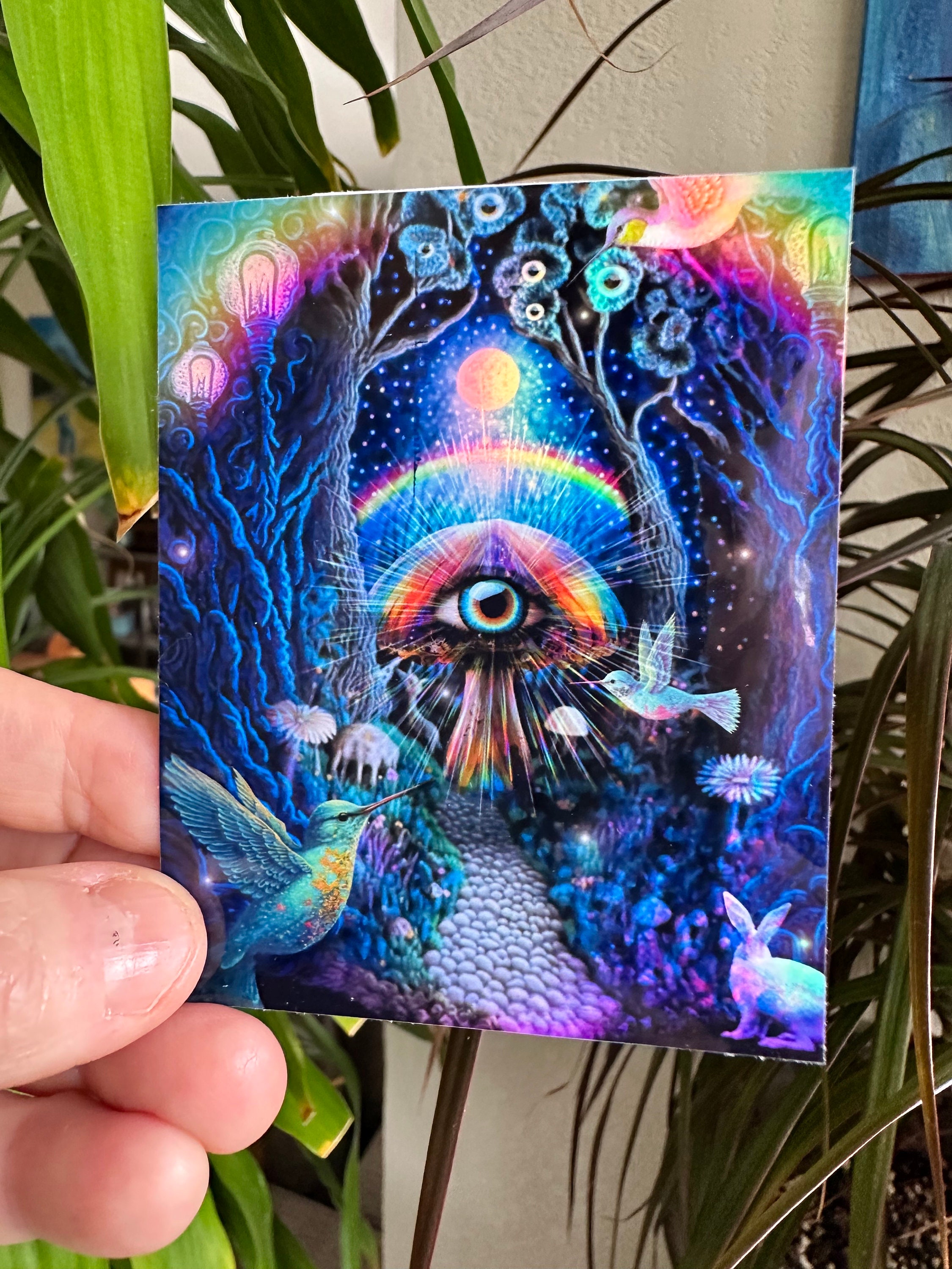 Wonderland Holographic Sticker Psychedelic Art Visionary Art - Etsy
