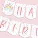 Editable Rainbow Treat Bag Toppers Template Printable Pink Girl Pastel ...