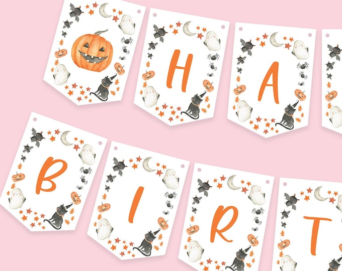 Halloween Birthday Banner, Halloween Decorations, Halloween Birthday ...