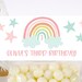 Editable Rainbow Treat Bag Toppers Template Printable Pink Girl Pastel ...