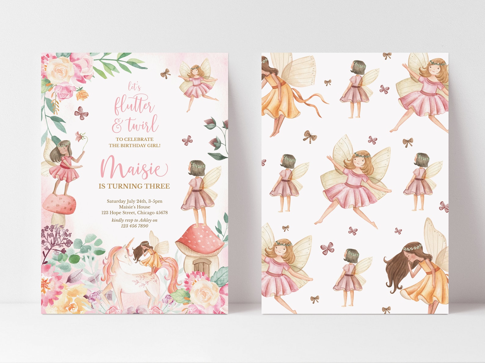 Editable Fairy Party Invitation Template Printable Fairy - Etsy