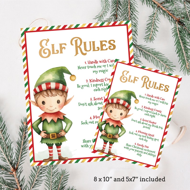 Editable Elf Rules Sign Printable Elf Arrival Do Not Touch - Etsy UK