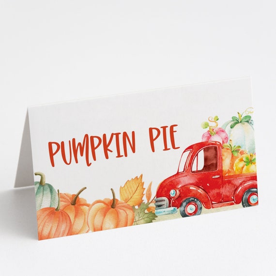 Editable Fall Birthday Party Food Tent Labels Template - Etsy