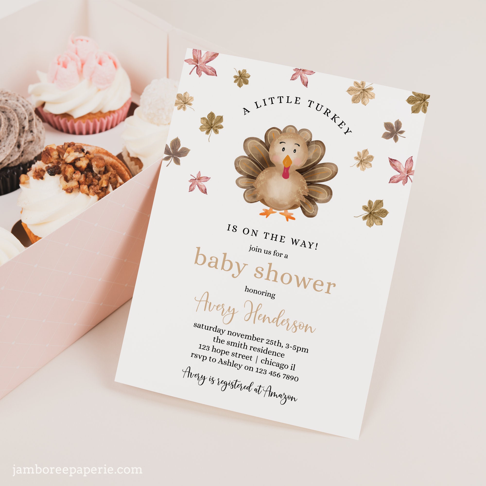 Thanksgiving Baby Shower Invitation Fall Baby Shower Invite Boy Girl ...