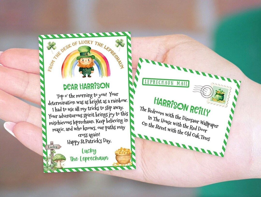 Leprechaun Letter Printable Editable St Patricks Day Mini Leprechaun ...