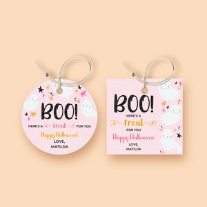 Editable Halloween Favor Tags Trick or Treat Boo Gift Tag Birthday ...