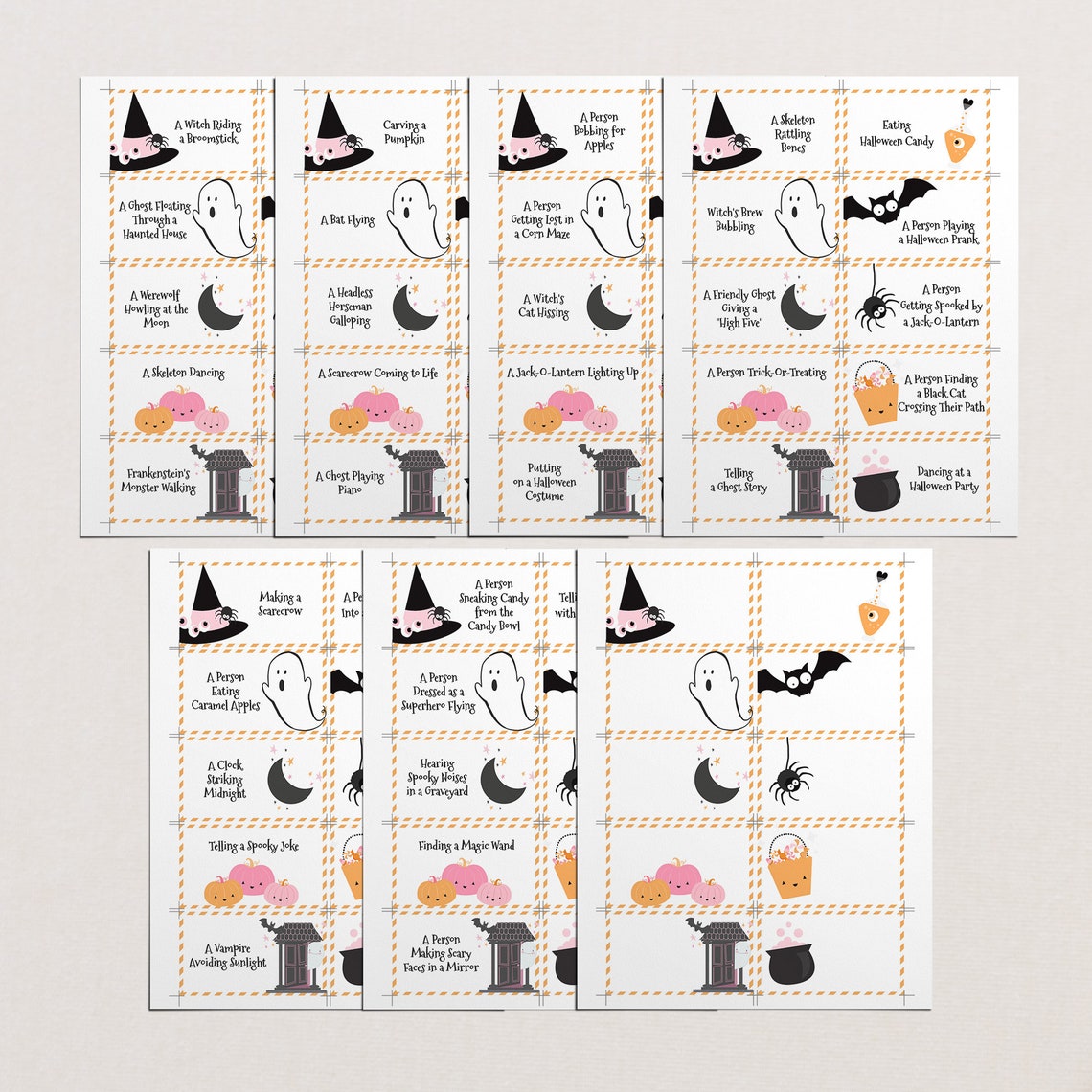 Printable Halloween Charades Party Game Spooky Halloween Charades ...