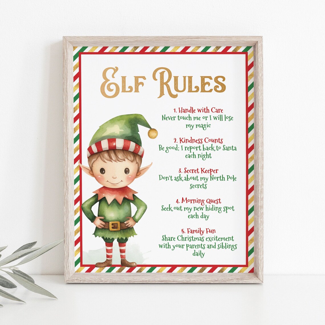 Editable Elf Rules Sign Printable Elf Arrival Do Not Touch Rules Signs ...