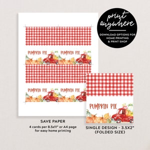 Editable Fall Birthday Party Food Tent Labels Template Printable Red ...