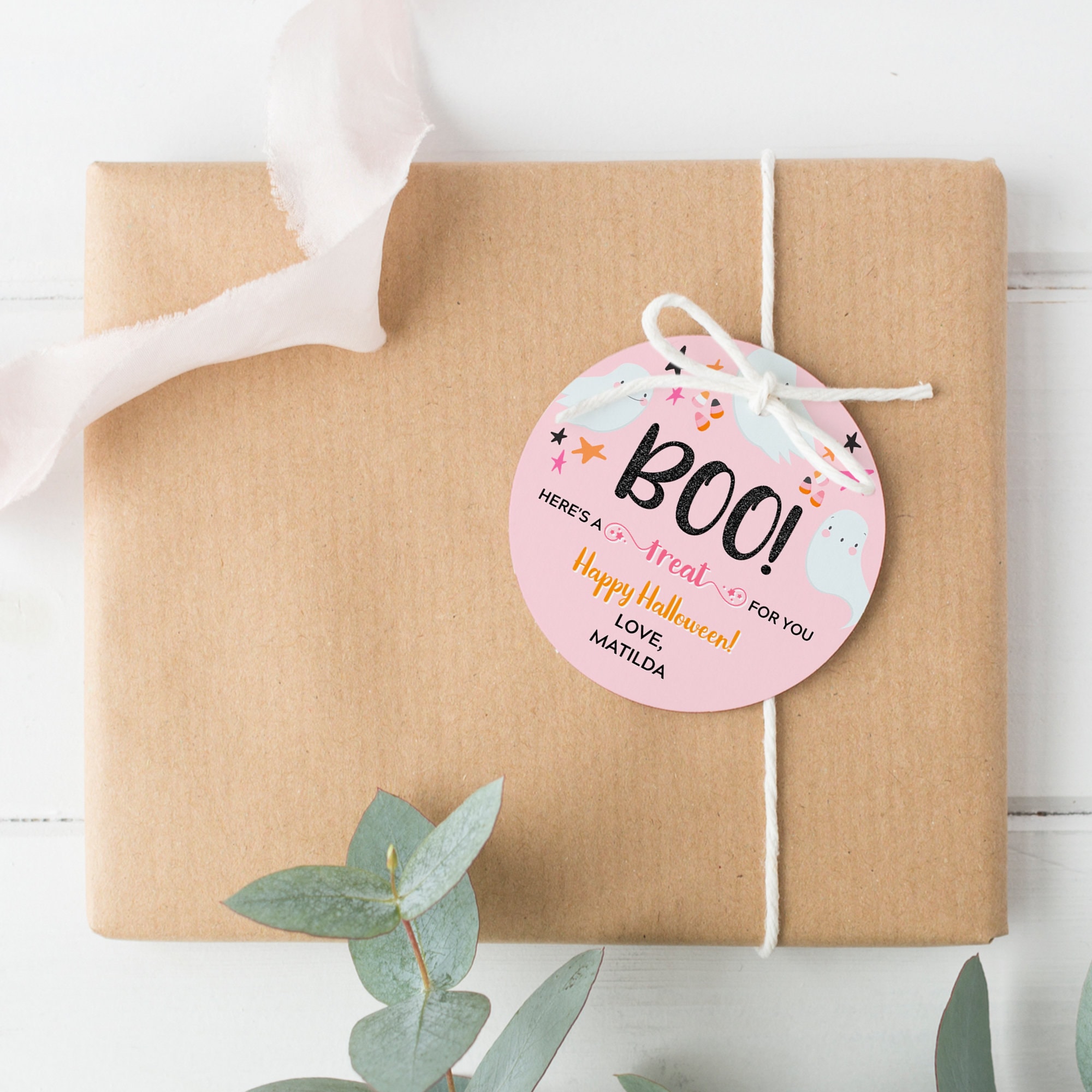 Editable Halloween Favor Tags Trick or Treat Boo Gift Tag Birthday ...