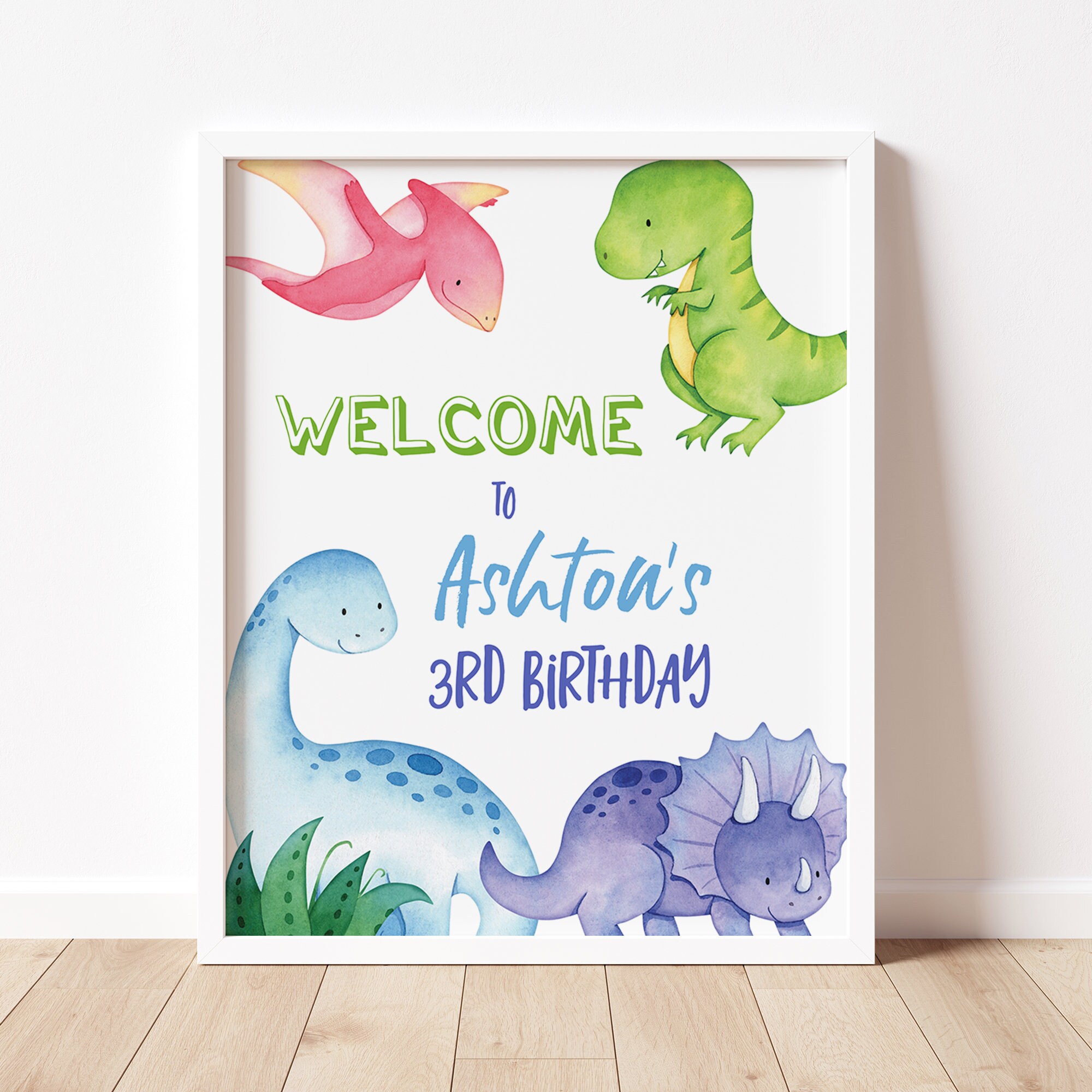 Editable Dinosaur Birthday Welcome Sign Template Printable Jurassic ...