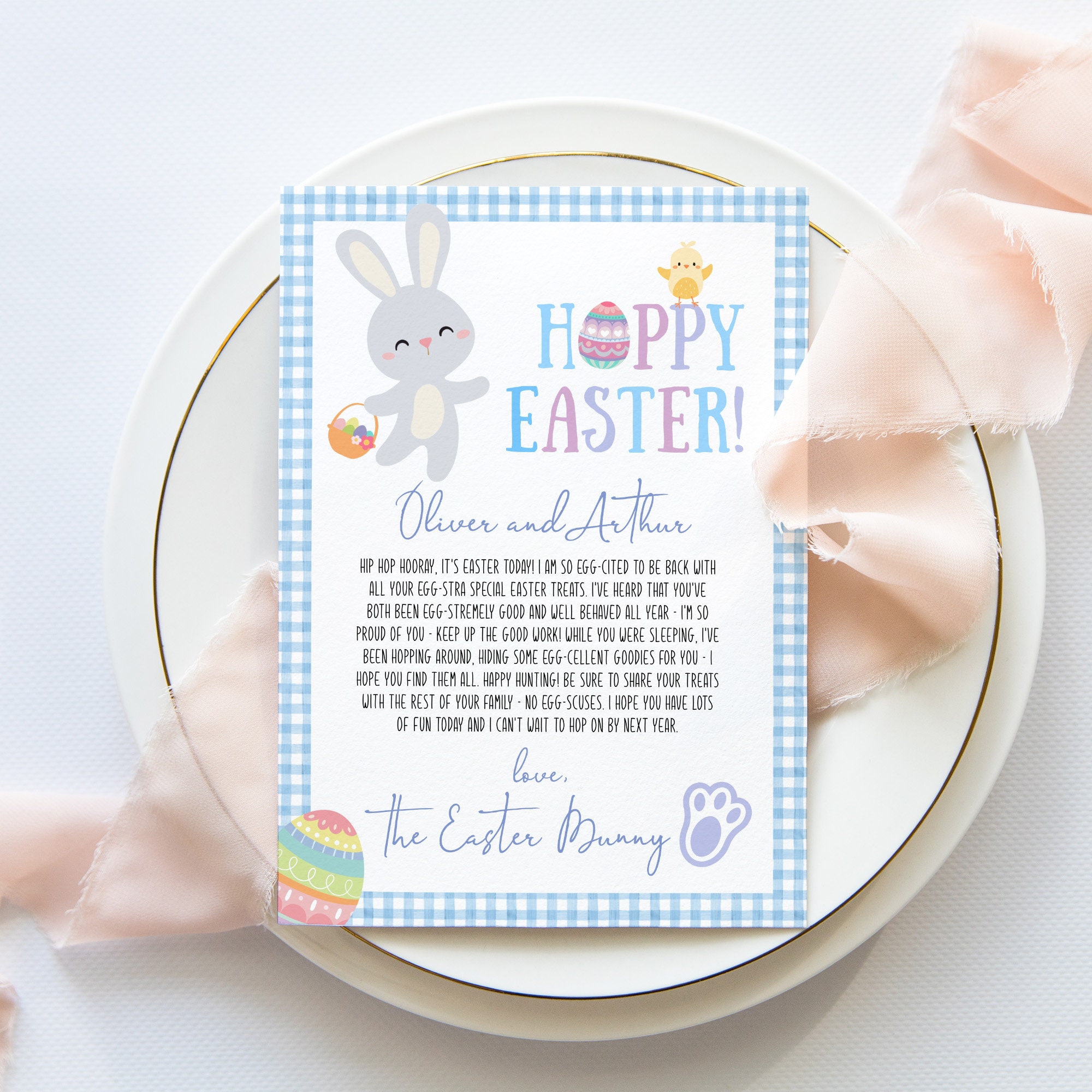 Printable Easter Bunny Letter, Letter From the Easter Bunny, From the ...