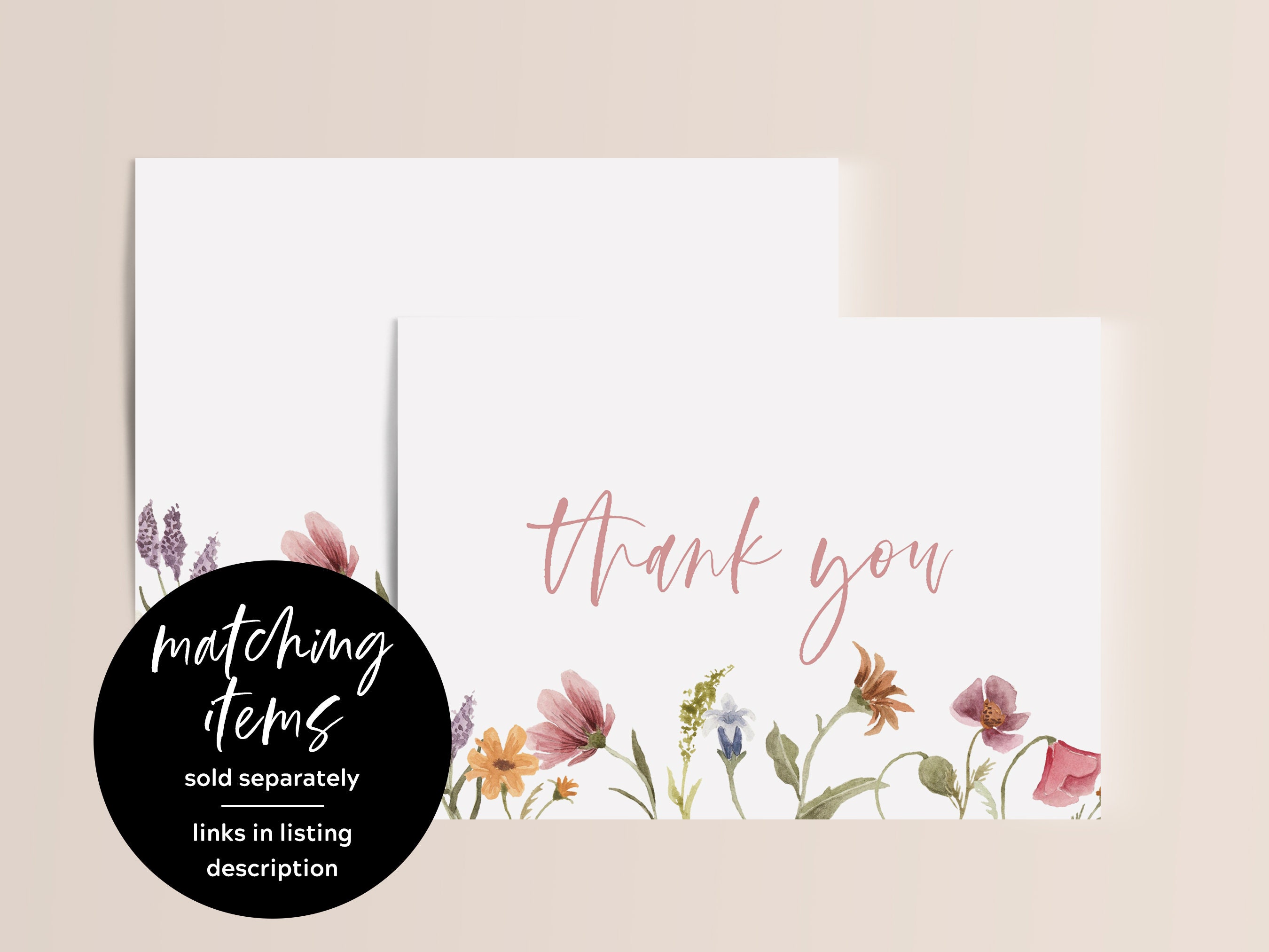 Wildflower Favor Tag Template, Printable Wildflowers First Birthday ...