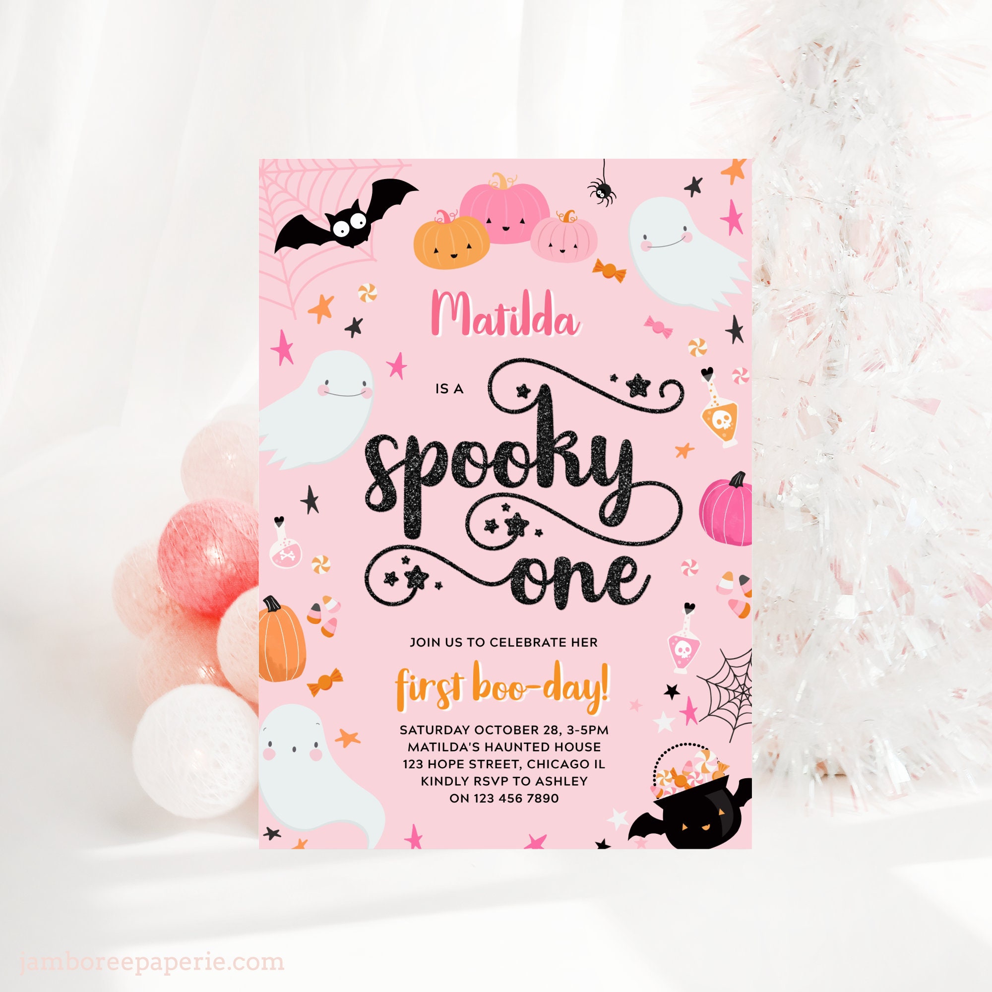 Spooky One Halloween 1st Birthday Party Invitation - Etsy
