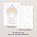 Editable Rainbow Fourth Birthday Invitation Template Printable Girls ...