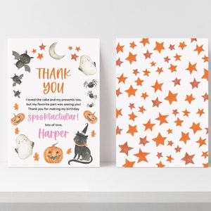 Editable Halloween Thank You Card Template Printable Fall - Etsy