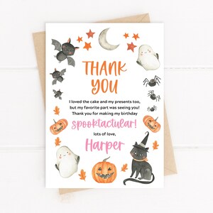 Editable Halloween Thank You Card Template Printable Fall - Etsy