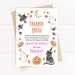 Editable Halloween Thank You Card Template Printable Fall - Etsy