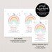 Editable Rainbow Fourth Birthday Invitation Template Printable Girls ...