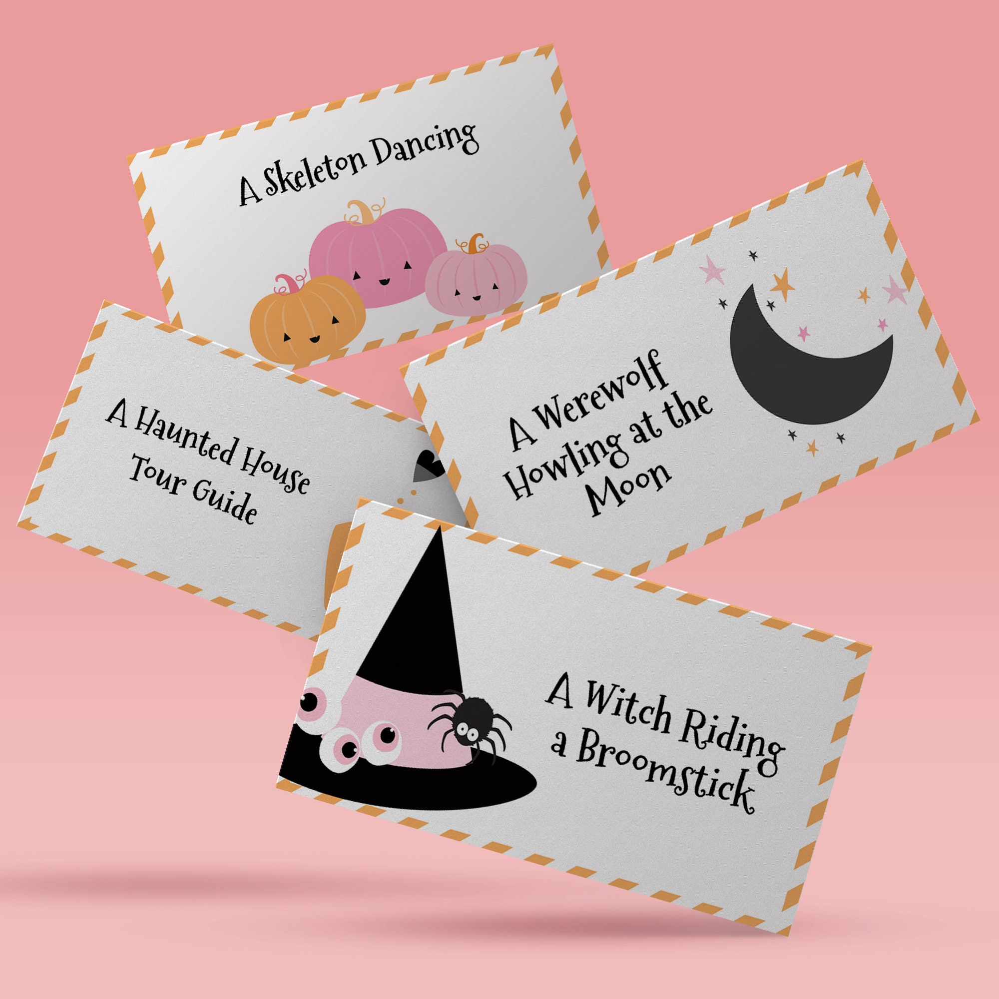 Printable Halloween Charades Party Game Spooky Halloween Charades ...